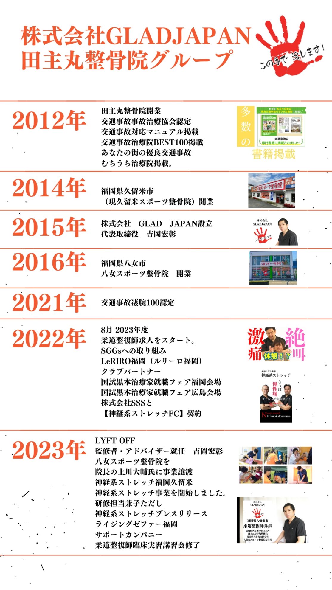 【会社概要】株式会社GLAD JAPAN 田主丸整骨院 久留米スポーツ整骨院 | 久留米市国分町